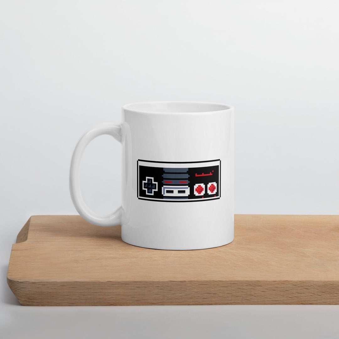 Pixel Art Mug, Nintendo Controller, NES, Retro Mug, Retro Cup, Colored ...