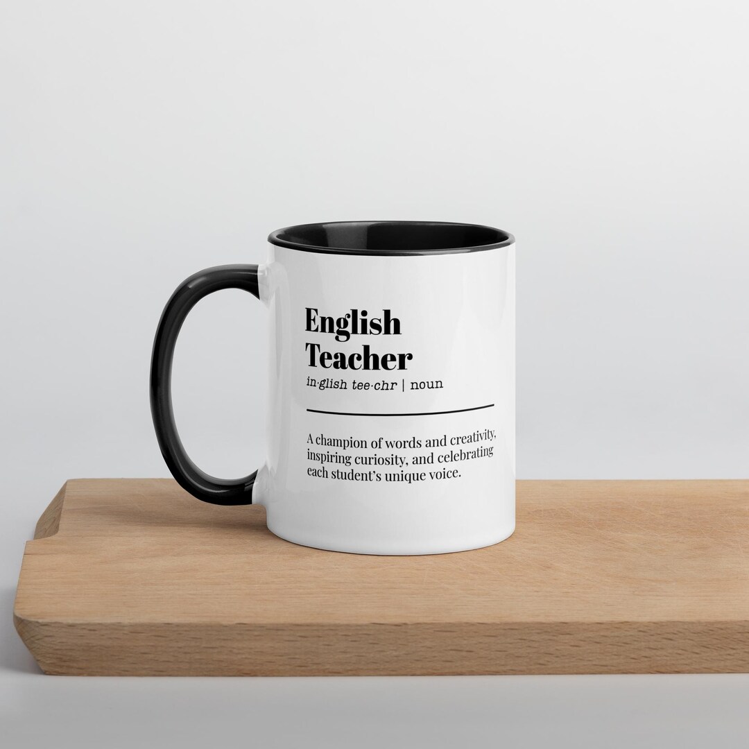 English Teacher Definition, English Teacher Gifts, Inspirational Mug ...