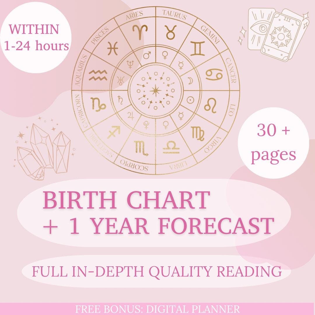 In-depth Birth Chart Reading, 1 Year Forecast, Natal Chart Reading ...