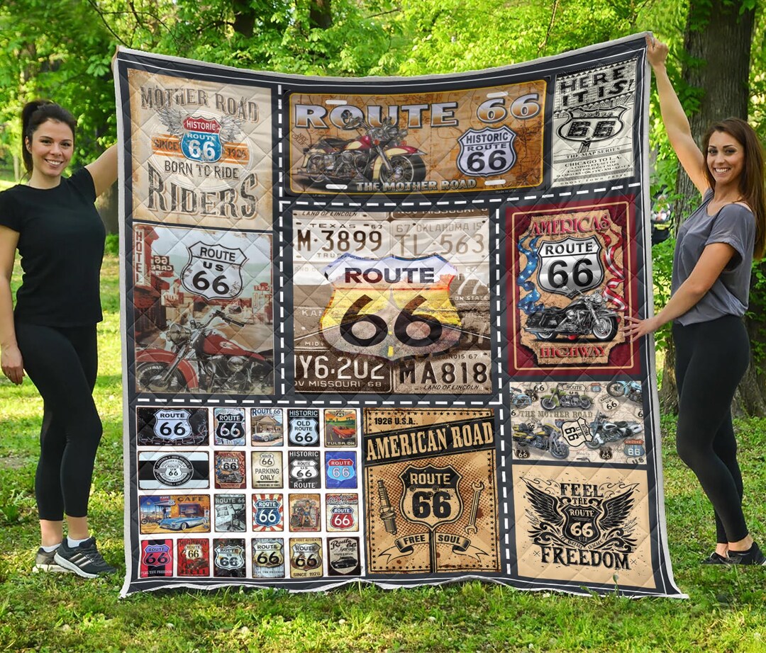 US Route 66 the Mother Road Quilts, Route 66 Quilts Blanket, Quilt ...