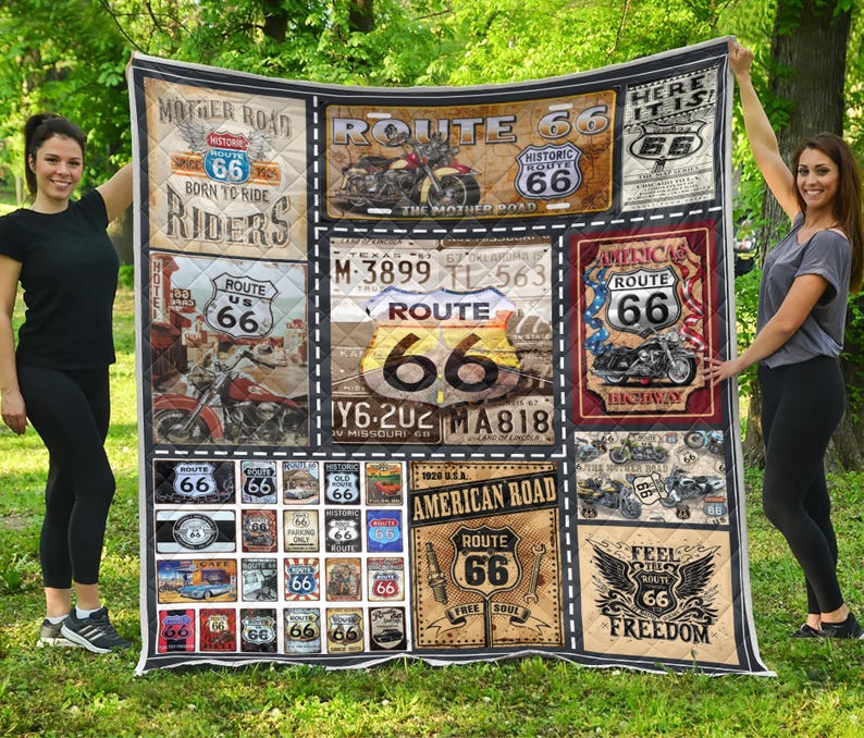 US Route 66 the Mother Road Quilts, Route 66 Quilts Blanket, Quilt ...