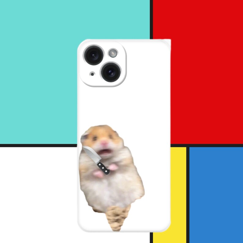 UK Seller, Art Painting Hamster Meme Phone Case Cover Fit for iPhone 15 ...