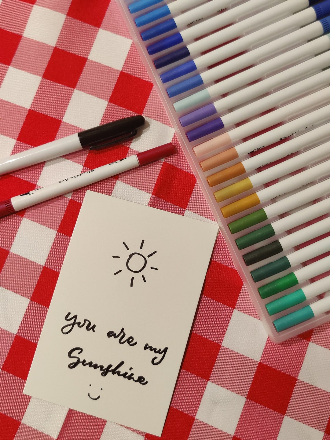 Sunshine Greeting Card , Birthday Card, Handpaint, Note Card, Thank You ...