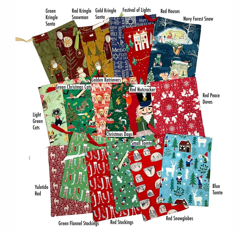 Reusable Fabric Christmas Gift Bag: Santa Sack, Eco-friendly Wrap - Etsy