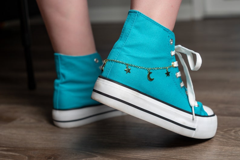 Gold Moon and Star Shoe or Boot Chain Shoe Accessory - Etsy
