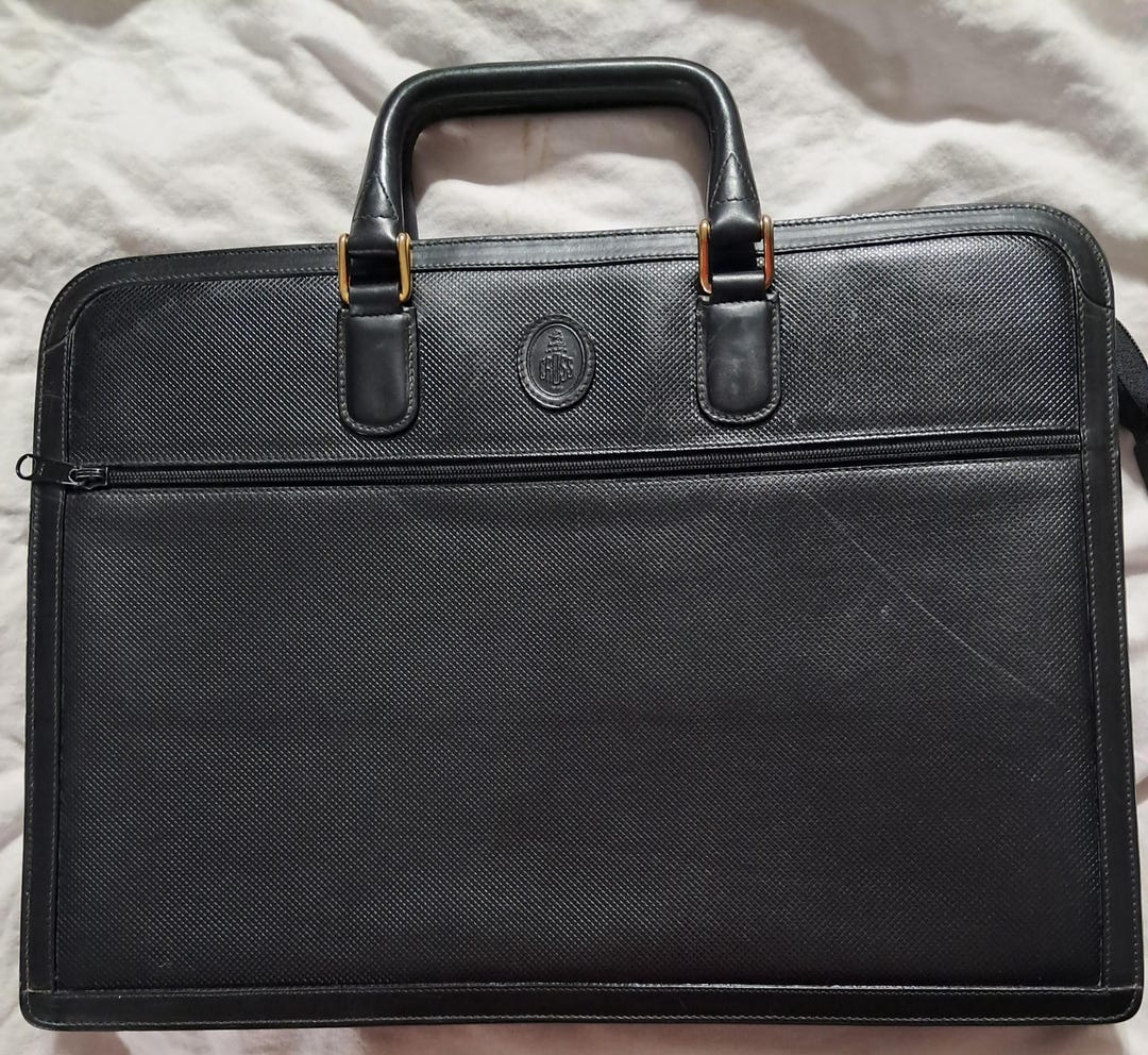 Vintage Mark Cross Leather Soft Briefcase 4 Pockets, Diamond Grain - Etsy