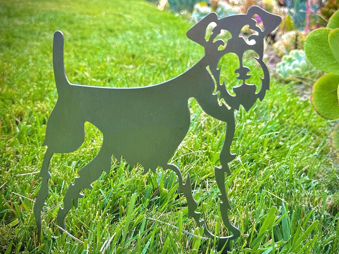 Metal Welsh Terrier Dog Garden Stake | Indoor/ Outdoor Decor - Etsy