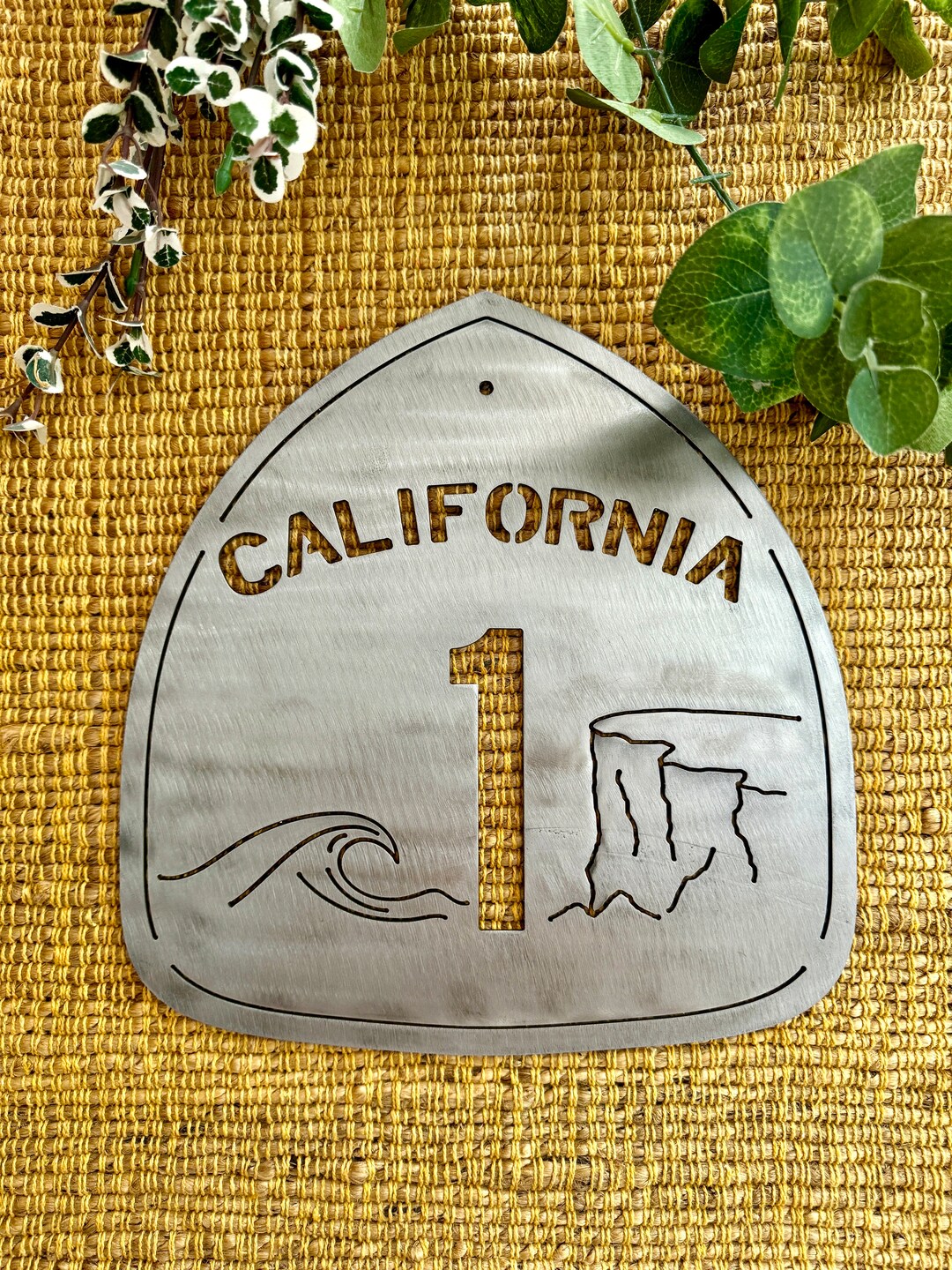 Metal California Highway 1 - Pacific Coast Highway Metal Sign Featuring ...