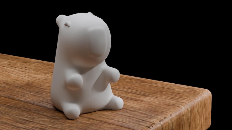 Cute Capybara Companion Figure STL 3D Print File, Digital Download for ...