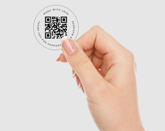 Custom QR Code Package Brand Name Stickers Sheet, Custom Text Stickers ...