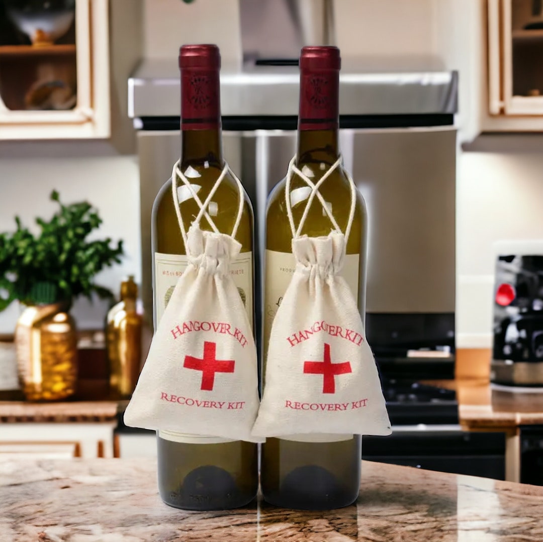 Hangover Recovery Linen Bag Kit Bridal Shower Gift, Hen Party Bags ...
