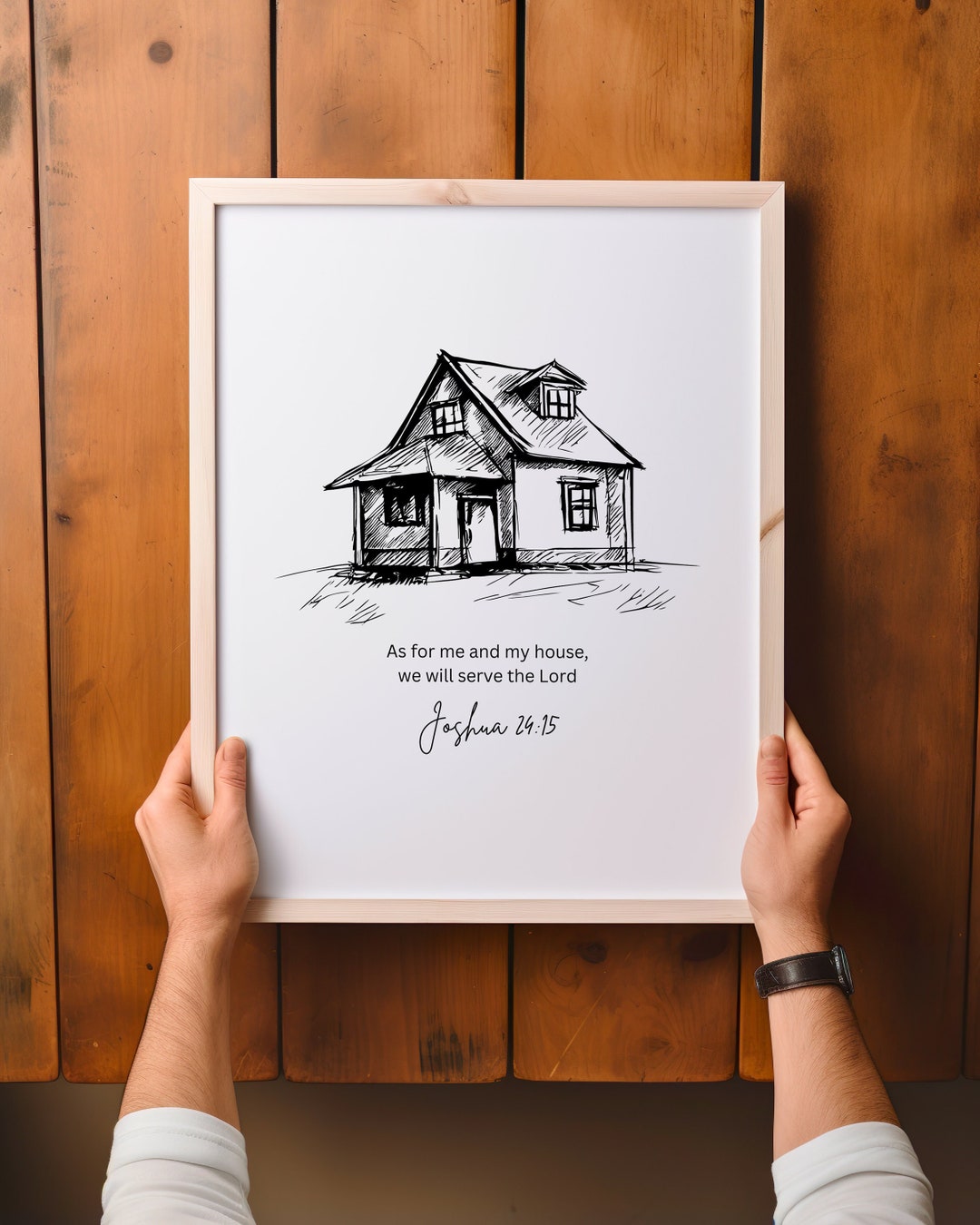 As for Me and My House Christian Wall Art Bible Verse Religious Home ...