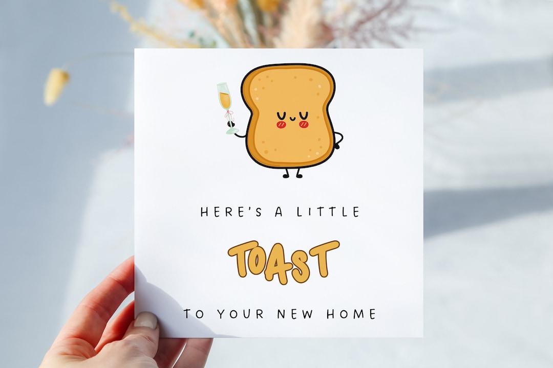 Here's A Little Toast to Your New Home Housewarming Funny New Home Card ...