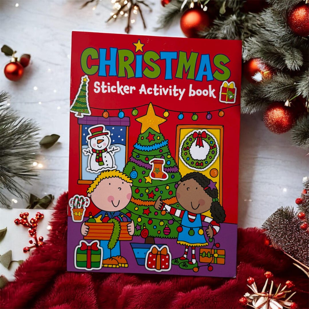 Christmas Sticker Activity Book for Kids | Colouring, Puzzles ...