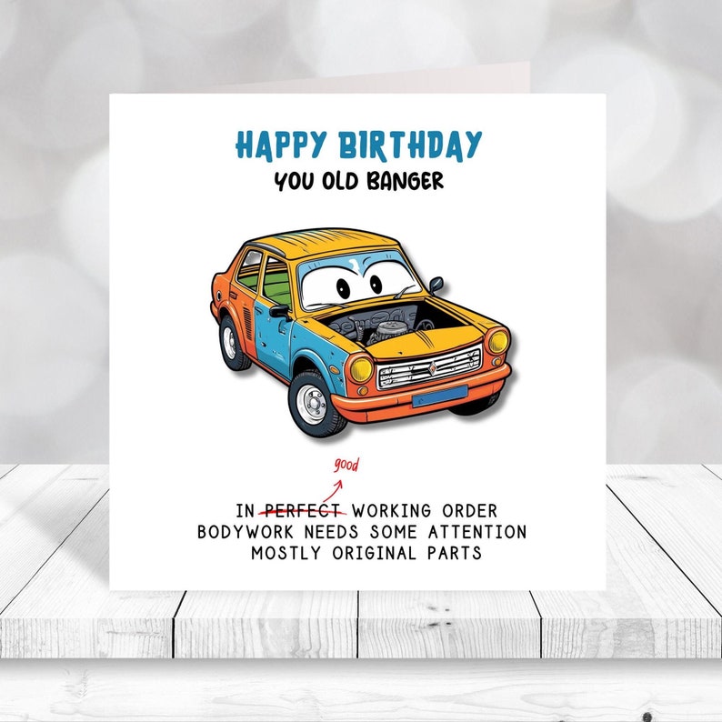 Funny Old Banger Birthday Card: Personalised 60th Birthday - Etsy