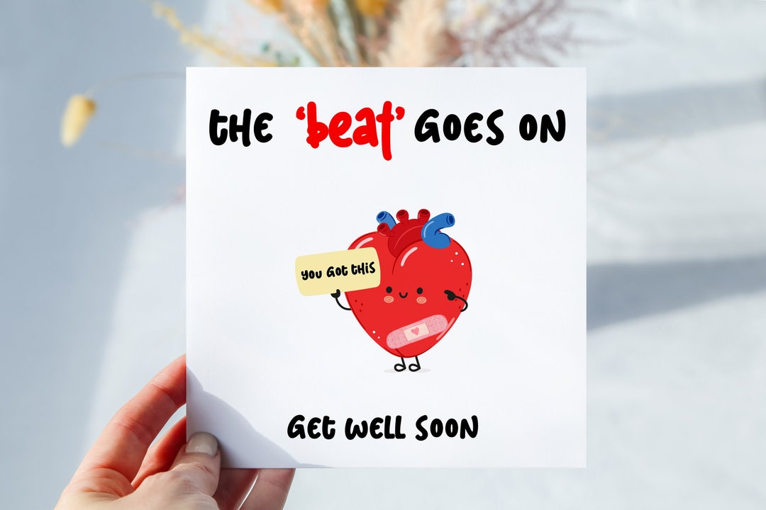 Get Well Soon Heart Card Heart Surgery Heart Transplants Speedy ...
