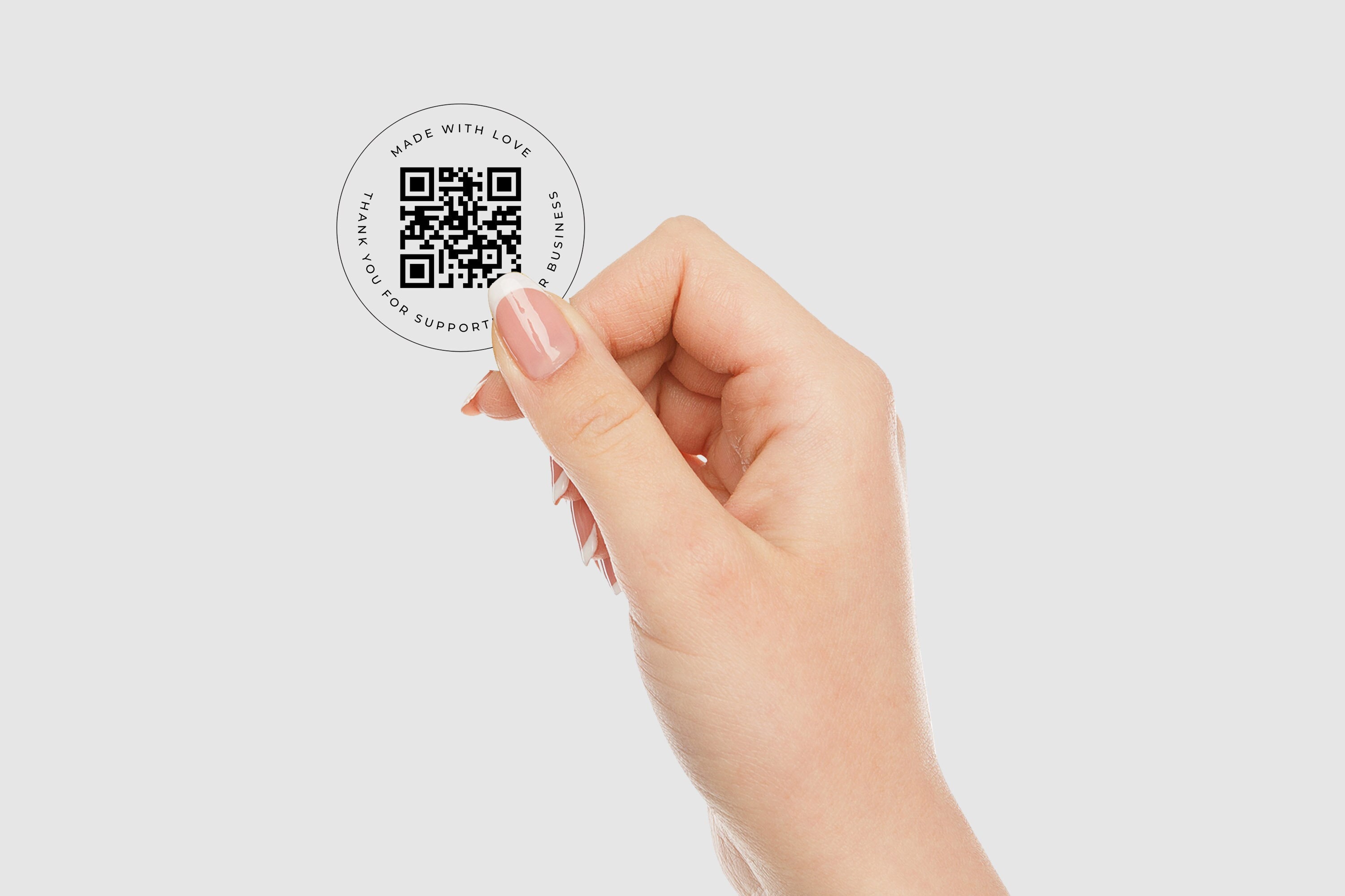 Personalised QR Code Stickers Package Brand Name Stickers Sheet, Custom ...