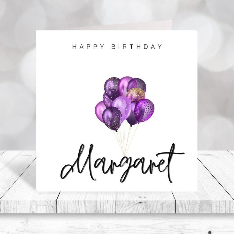 Birthday Card Purple - Etsy