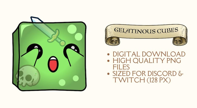 Gelatinous Cubes | 25 Dnd Themed Emotes for Discord & Twitch - Etsy