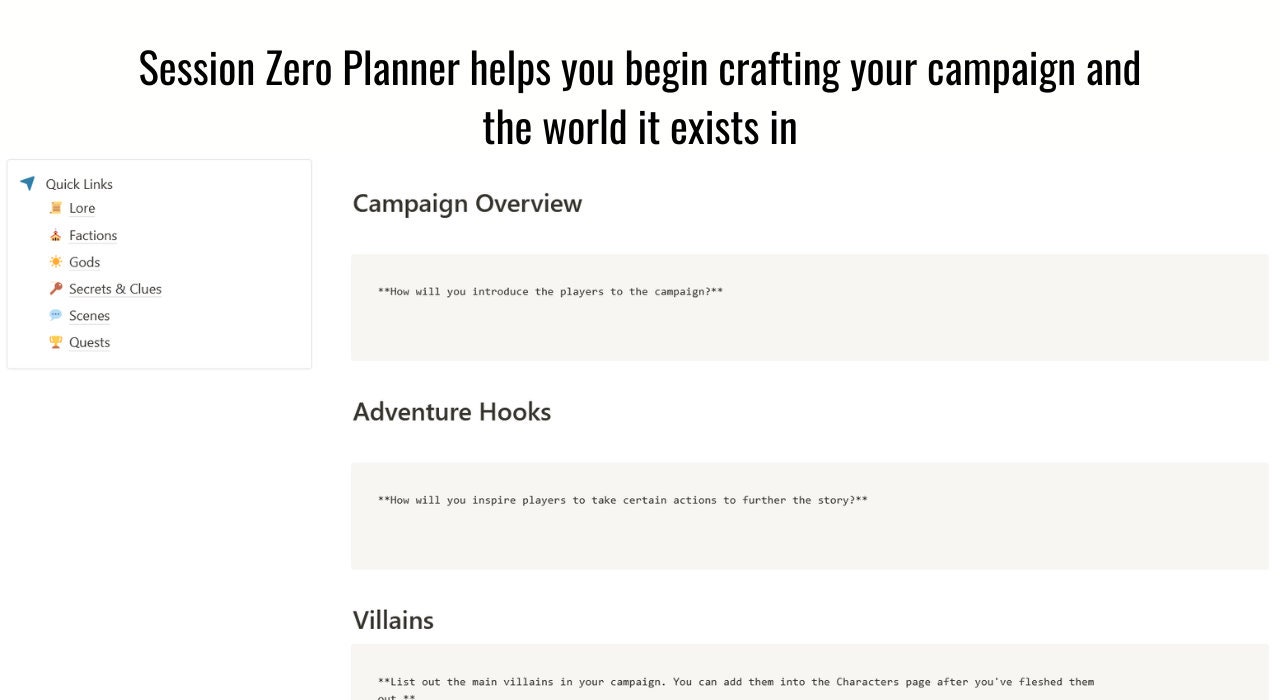 Dnd Campaign Codex | Notion Template - Etsy