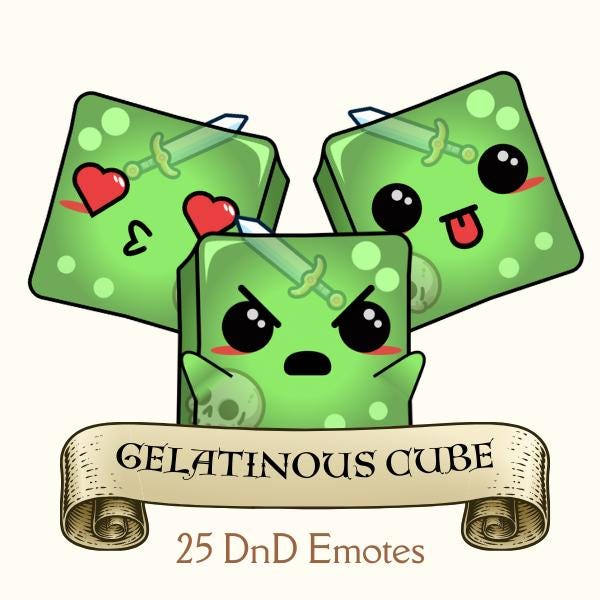 Gelatinous Cubes | 25 Dnd Themed Emotes for Discord & Twitch - Etsy