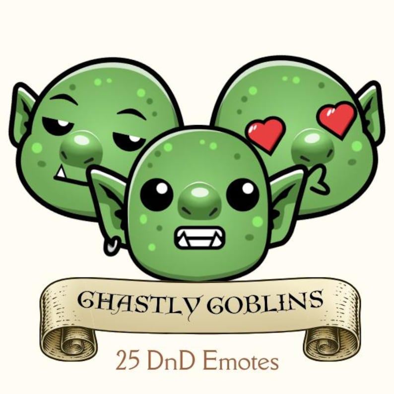 Ghastly Goblins | 25 Dnd Themed Emotes for Discord & Twitch - Etsy