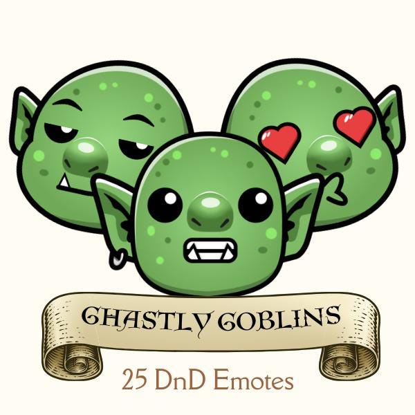 Ghastly Goblins | 25 Dnd Themed Emotes for Discord & Twitch - Etsy