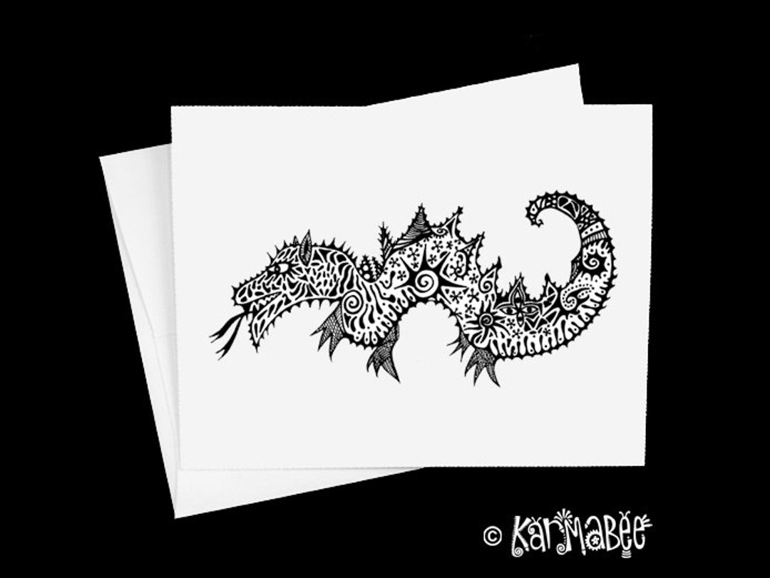 Dragon Note Card Blank Notecard - Etsy