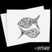 Fish Note Card Pisces Notecard - Etsy