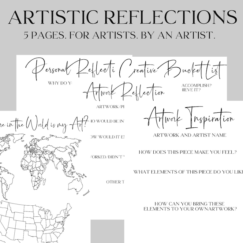 Artist Planner and Reflection Printable Journal | Craft Fair Checklist ...
