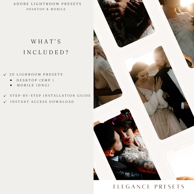 Moody Natural Aesthetic Portrait Wedding Lightroom Presets - Dark and ...