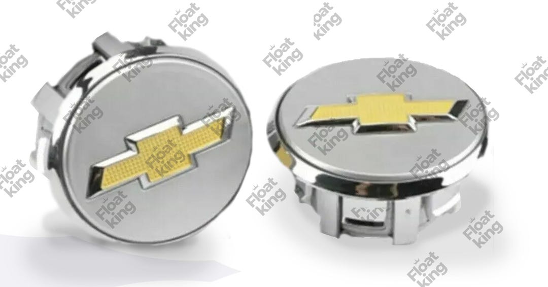 Floating Chevrolet Center Caps 4PCS, Silver, Black & Gold, Customizable ...