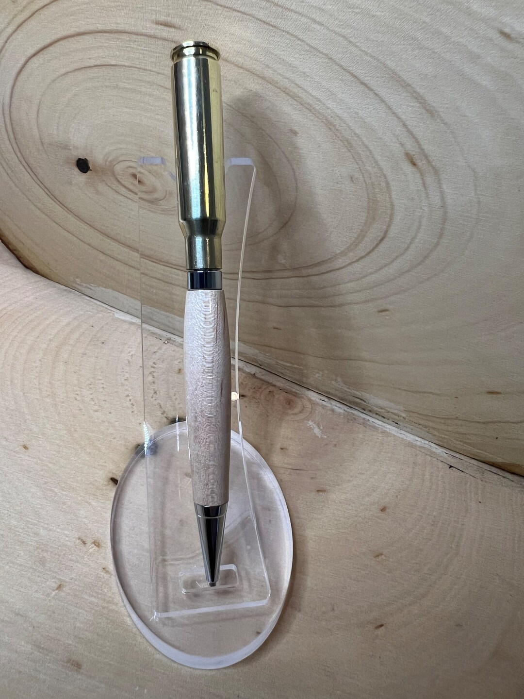 308 Caliber Shell Casing Twist Pen With Chrome Fittings and Wormy ...