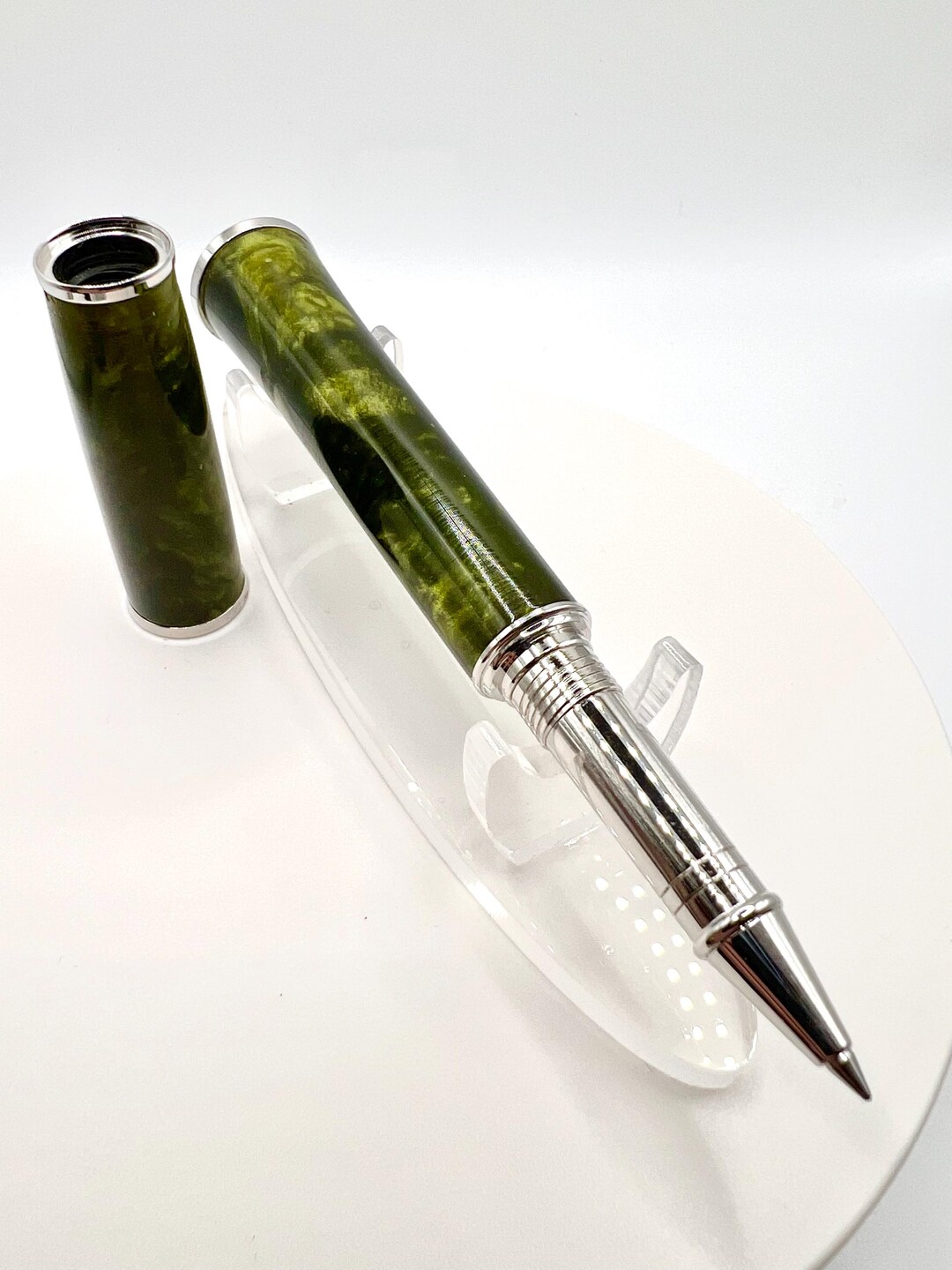 A Panache Rollerball Desk Pen With Chrome Fittings Finished With a ...