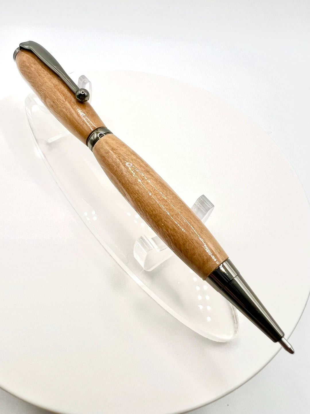 A Fancy Slimline Twist Ballpoint Pen With Gun-metal Fittings and ...