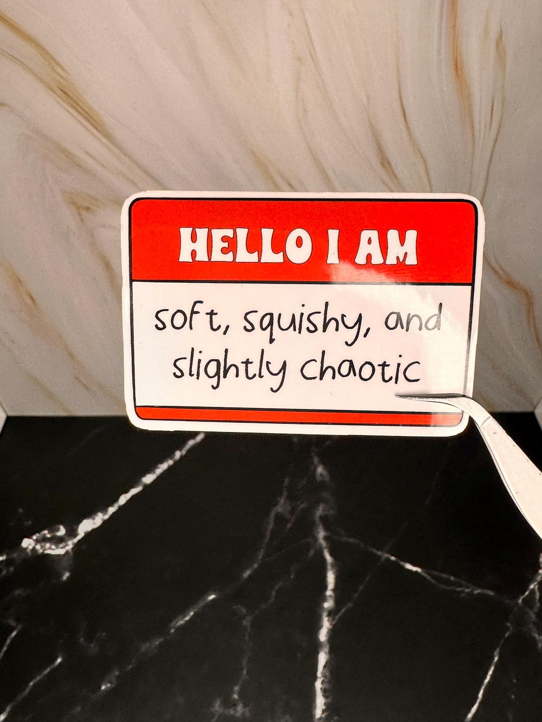 Soft, Squishy, and Slightly Chaotic Vinyl Sticker. - Etsy
