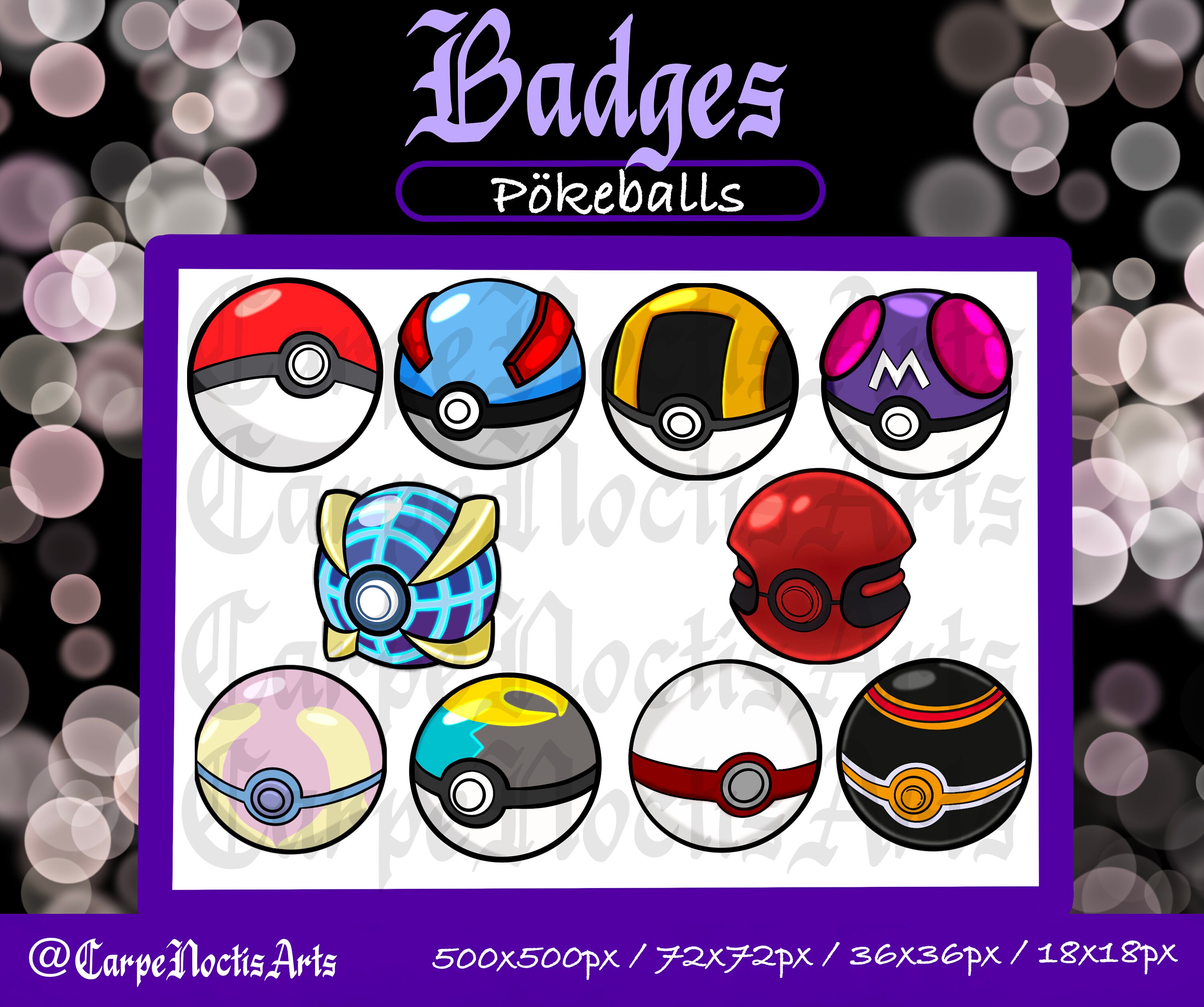Pokeball Badges for Streaming Platforms or Discord. - Etsy