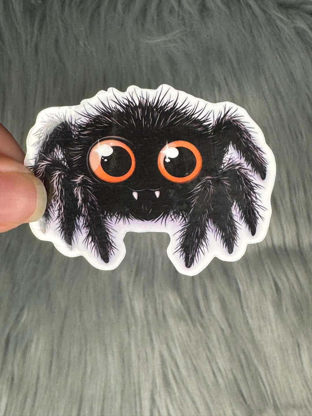 Fluffy Vampire Tarantula Sticker - Etsy