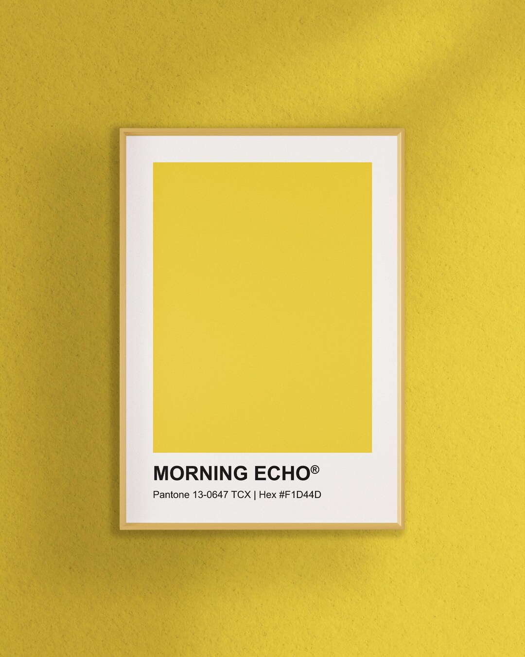 Pantone Inspired Morning Echo Digital Wall Art – Minimalist Yellow ...