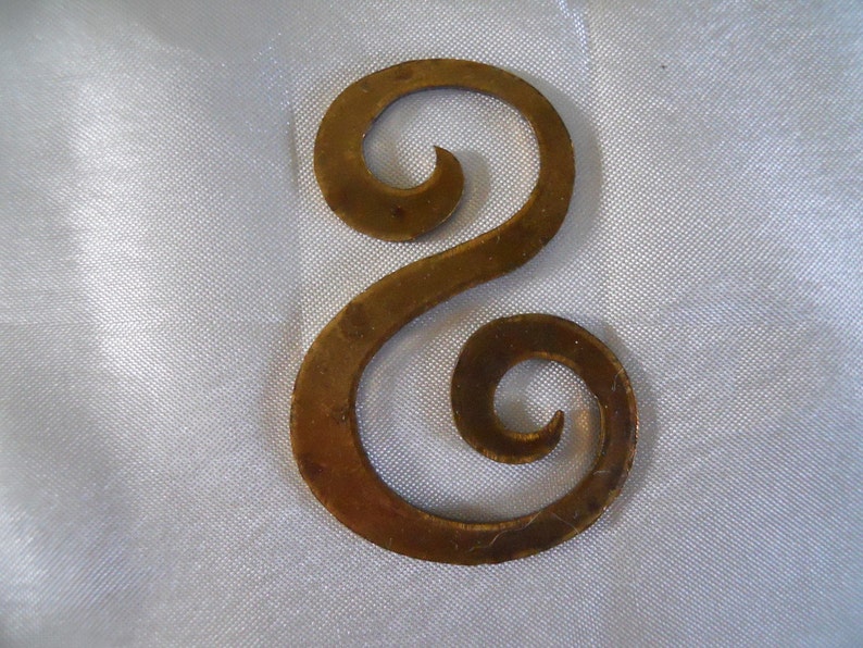 Vintage Brass Initial Monogram Letter S Stamping Etsy