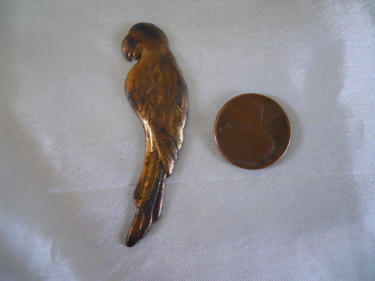 Brass Parrot Stamping | Etsy