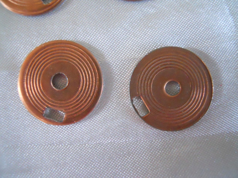 Vintage Industrial Copper Plated Discs - Etsy