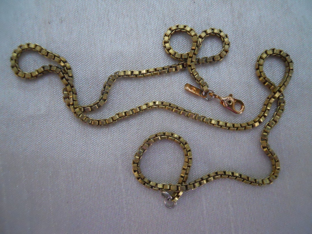 Vintage Brass Box Chain Blank - Etsy