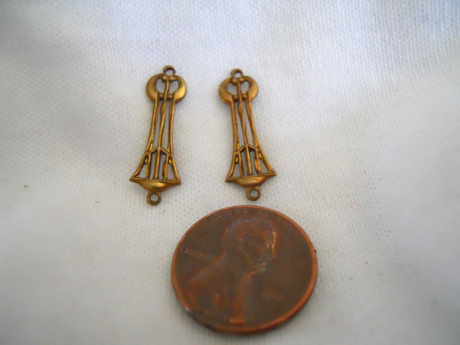Edwardian Brass Ox Connector Pair - Etsy
