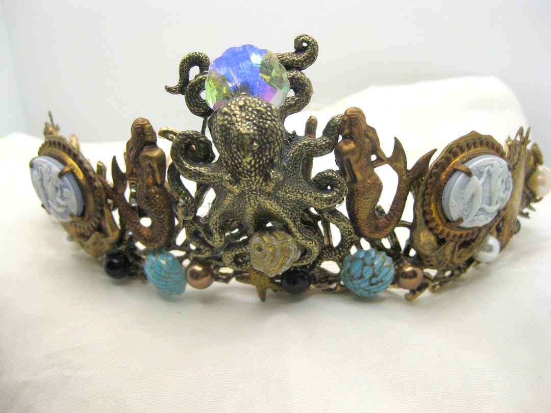 Brass Ocean Sea Octopus Tiara Crown - Etsy
