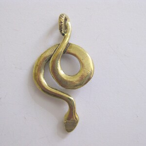 Brass Snake Pendant - Etsy