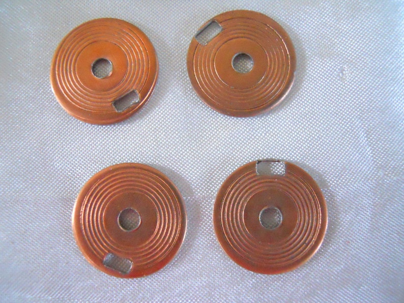 Vintage Industrial Copper Plated Discs - Etsy