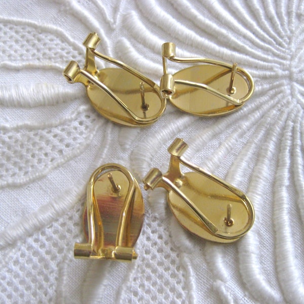 Omega Back Earrings - Etsy