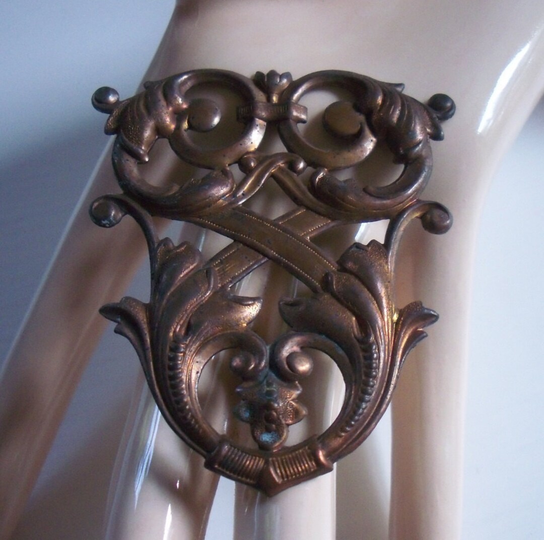 Large Vintage Ox Brass Nouveau Wave Stamping - Etsy