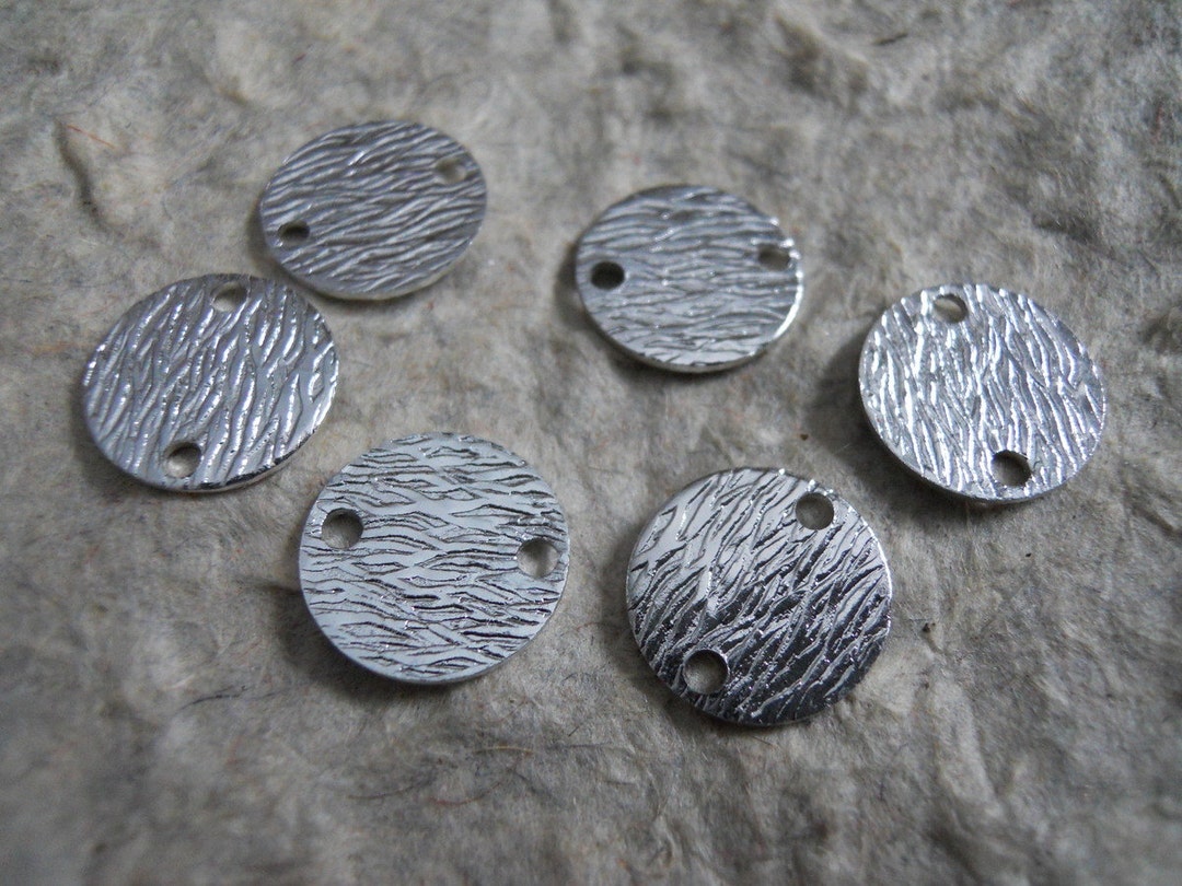 Vintage Textured Silver Coin Connectors - Etsy